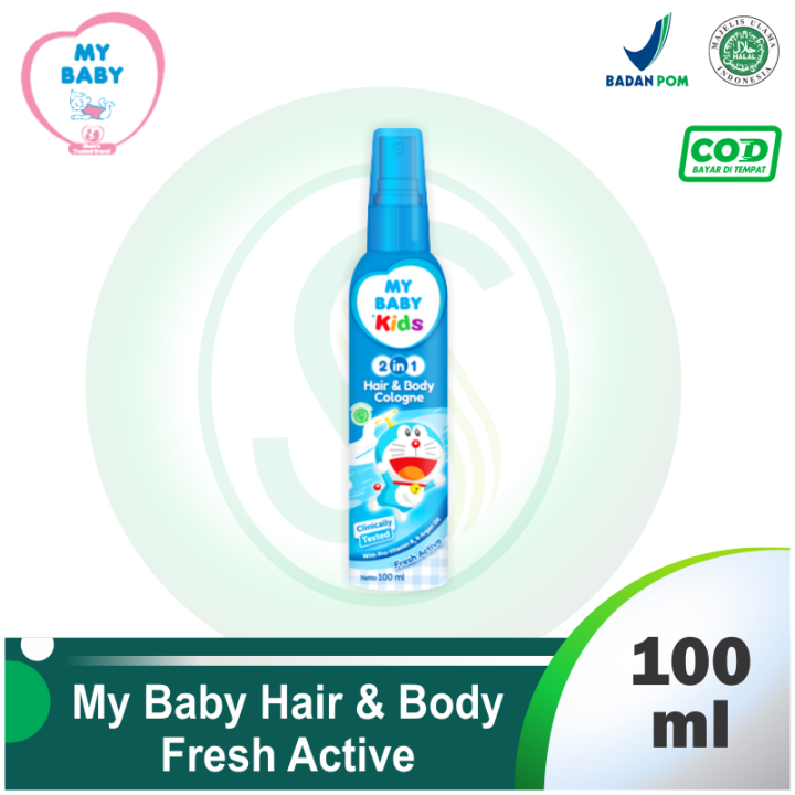 MY BABY Kids 2 in 1 Hair & Body Cologne Doraemon 100 ml - Parfum untuk ...