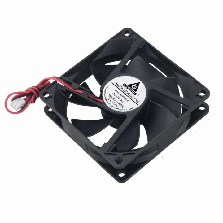 1 Pcs Gdstime 8cm 12v 80x80x20mm 2pin Dc Brushless Cooling Fan 80mm X 20mm 8020 12 Volt Pc ...