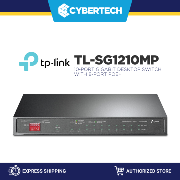 Cybertech TP-Link TL-SG1210MP 10-Port Gigabit Desktop Switch with 8 ...