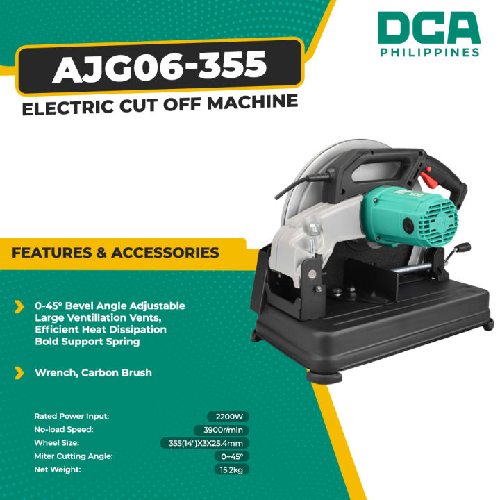 DCA AJG06-355 ELECTRIC CUT-OFF MACHINE 2200W (NEW) | Lazada PH