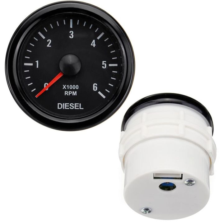 DC 12V Universal Car Digital 52Mm 0-6000 RPM Electrical Tachometer ...