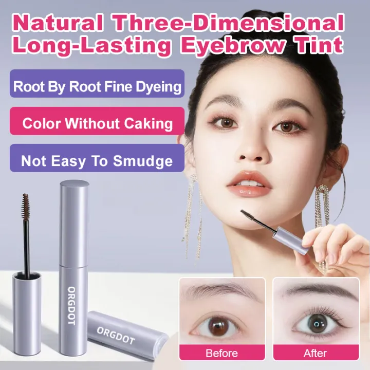 Natural 3D Brow Tint Waterproof Smudge Proof Eyebrow Mascara with Long Lasting Wear Light Color ...