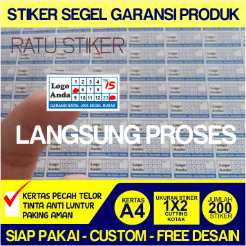 Stiker Segel Garansi ukuran 1x2 cm Kertas Pecah Telor | Lazada Indonesia