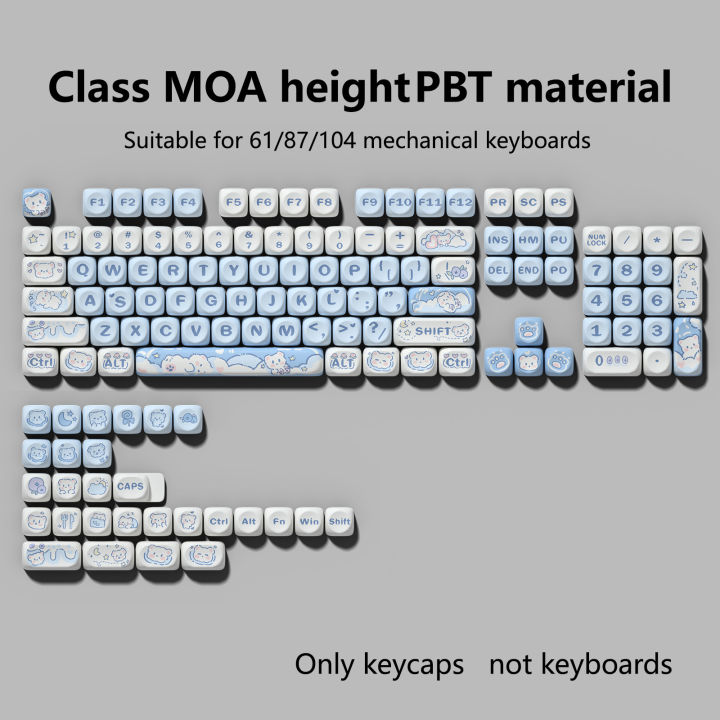 MOA Profile PBT Keycaps for 130/132/141/142 Mechanical Keyboard Gaming ...