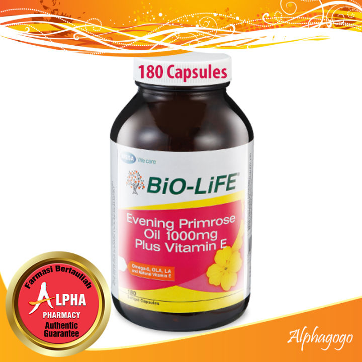 Bio-Life Evening Primrose Oil 1000mg Plus Vitamin E / Omega-6和维生素E ...