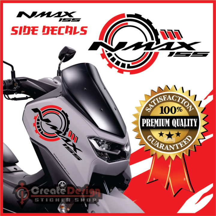 NMAX SIDE FAIRINGS DECALS , NMAX 155 v1 v2 v2.1 STICKER DECALS , NMAX ...