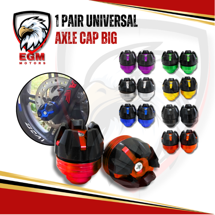 [EGM MOTOR] MOTORCYCLE AXLE CAP BIG 1 PAIR | Lazada PH