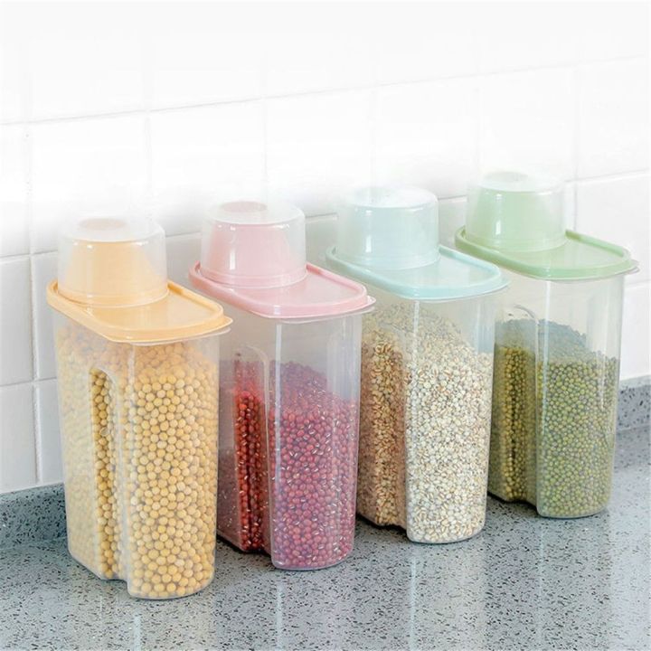 W&C Rice Granules Storage Bin Cereal Containers Dispenser Food Storage ...