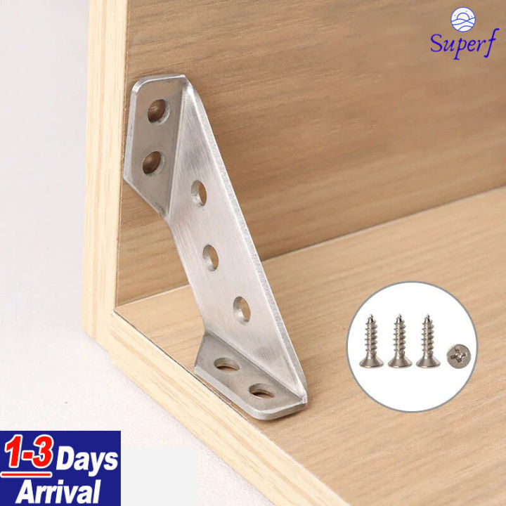 【From Manila】4set Universal Triangle Support Furniture Corner Connector ...