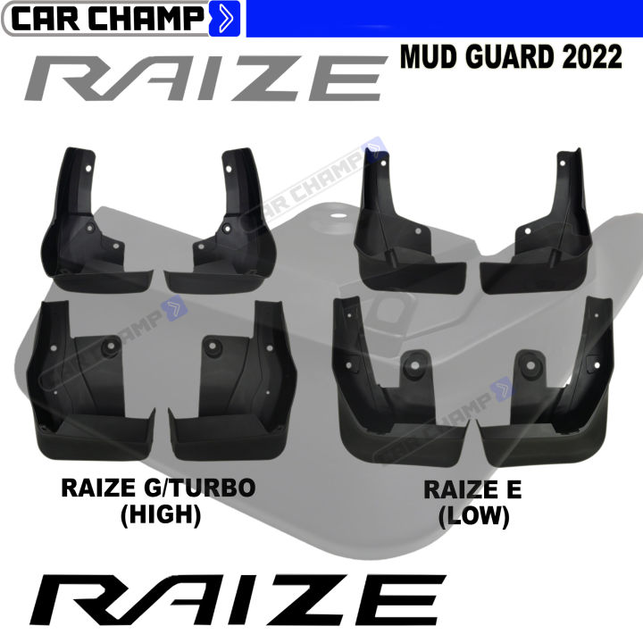 Toyota Raize 2022 to 2024 Mud guard with Screw 2022 ( G TURBO / E ...