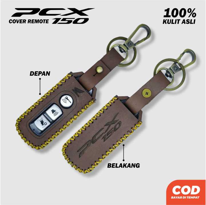 Cover Sarung Remote Keyless Pcx 150 Gantungan Kunci Honda Kulit Asli ...