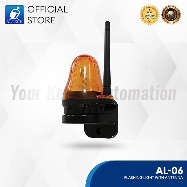 ALTECH Flashing Light with Antenna Extension for Automatic Gate Openers ...