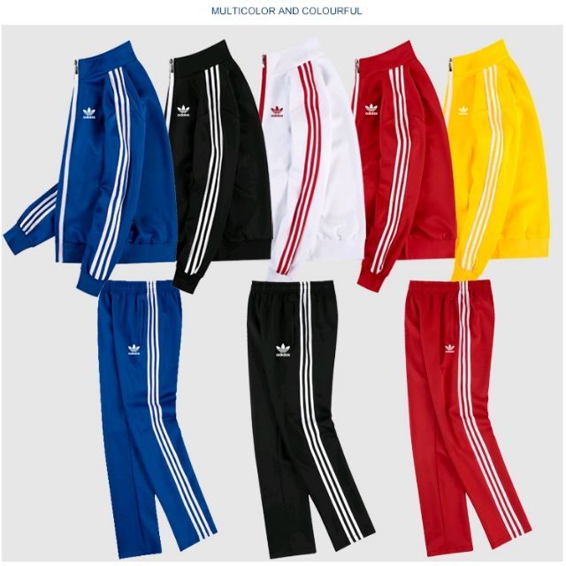 Adidas Men's Mix & Match 3-Stripes Track Jackets & Pants Training Full ...
