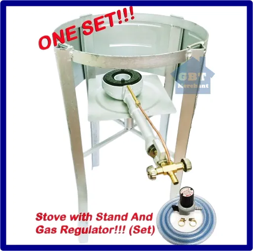 Low and High Iron Stove Stand with High pressure Gas Stove , Regulator ...