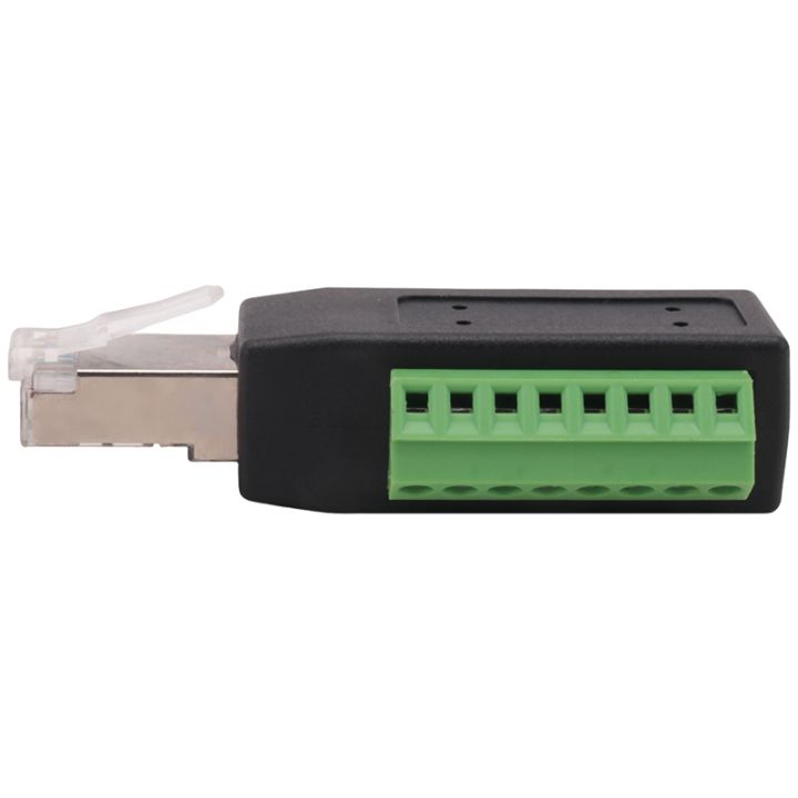 RJ45 Screw Terminal Connector RJ45 Solderless Male Plug to 8-Pin ...