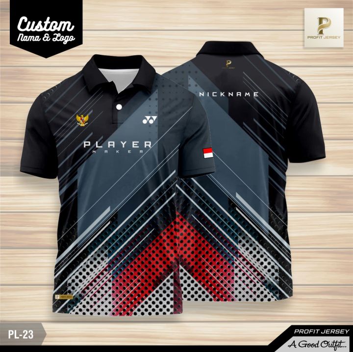 Kaos Kerah Polo shirt Baju Kerah Premium Fullprinting Lengan Pendek ...