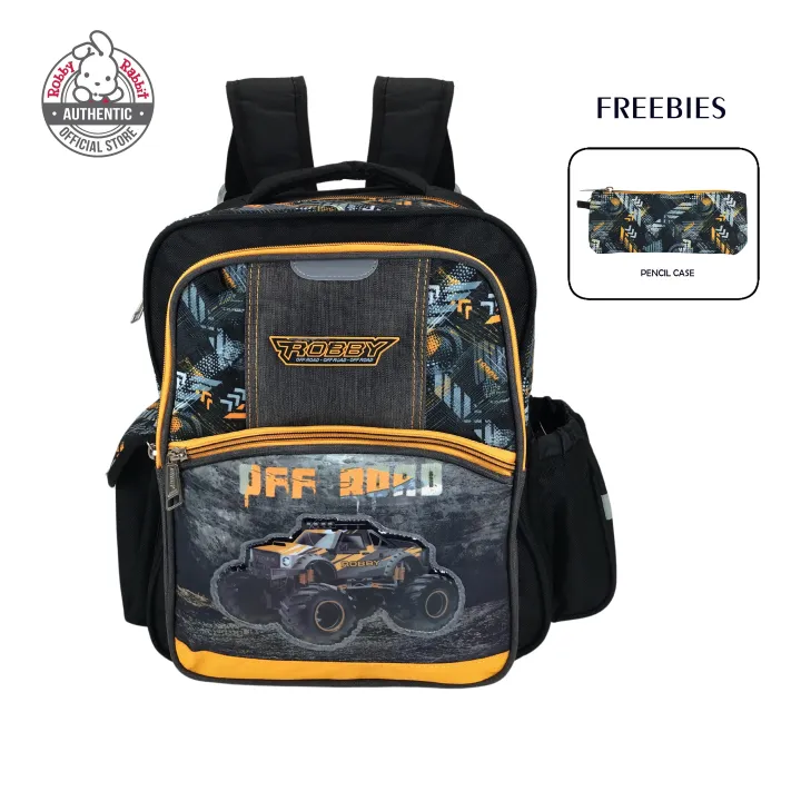 Robby Rabbit Off Road Backpack 14-Inch (Yellow, Black, Truck) | Lazada PH