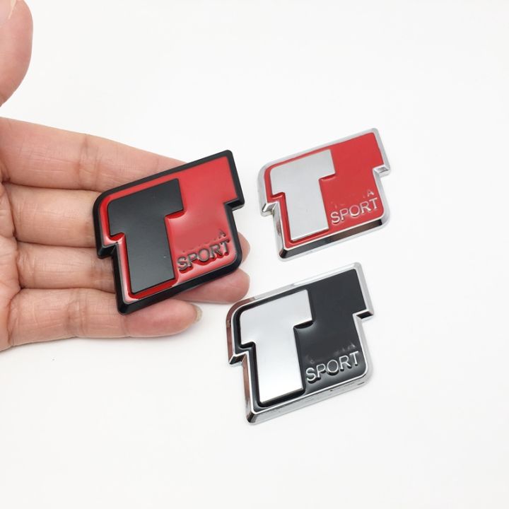 3D metal T sport logo Car Rear Sticker Trunk Emblem Grille Badge for ...