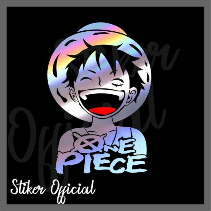 Luffy One Piece Laughing Anime Japanese Sticker for Motorcycle and Car ...