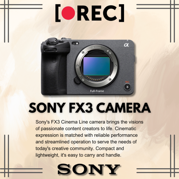 Sony FX3 / ILME-FX3 Cinema Line Full-frame camera - Sony Singapore Warranty | Lazada Singapore