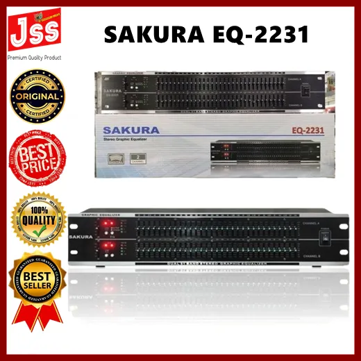 JSS Sakura EQ-2231 Dual 31 Band Graphic Equalizer (Black) CLASSIC ...