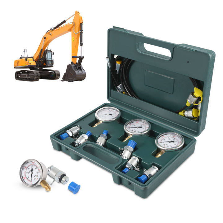 Hydraulic Pressure Guage Excavator Hydraulic Pressure Test Kit With ...