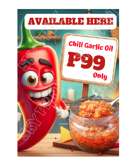 Chili Garlic Oil - Laminated Signage | Lazada PH