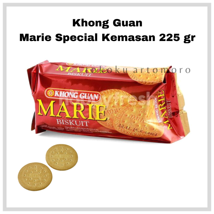 Khong Guan Biskuit Marie Spesial - Kemasan 225 gr - Roti Susu Marie ...