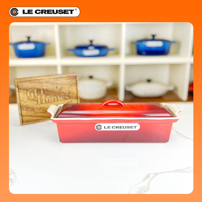 Le Creuset Authentic Cast Iron Pate Terrine, Cerise Made in France ...