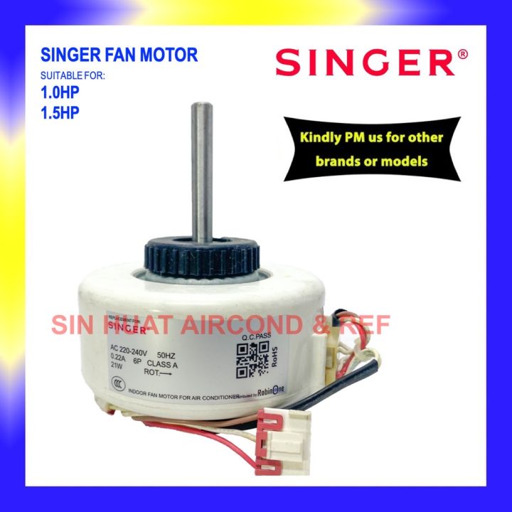 Singer Indoor Fan Motor Singer Air Conditioner Replacement Motor Indoor ...