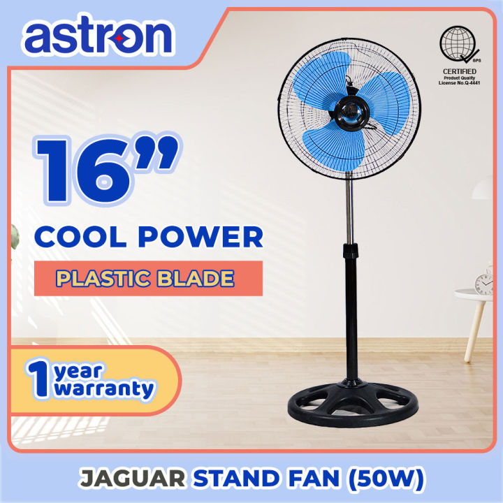Astron JAGUAR 16" Electric Stand Fan - Strong Plastic Blade | Power ...