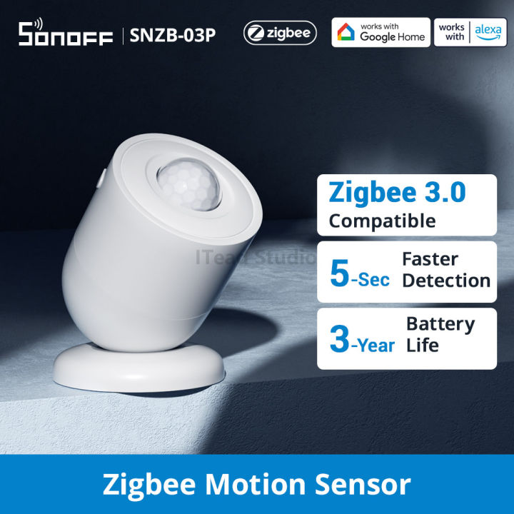 ITEAD SONOFF SNZB-03P Zigbee Motion Sensor เครื่องตรวจจับการเคลื่อนไหวอัจฉริยะ 5-Sec การตรวจจับ ...