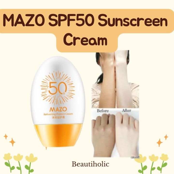 MAZO SPF50 Sunscreen Cream Refreshing Moisturizing Uv Isolation ...