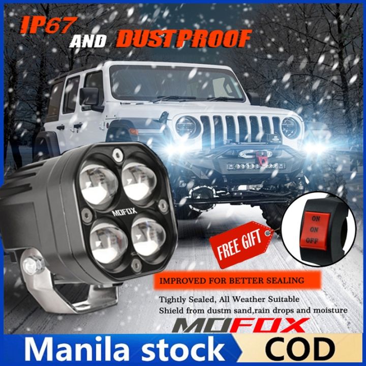 MOFOX D2 Laser Gun White & Yellow 2-in-1 80W Waterproof Mini Driving ...