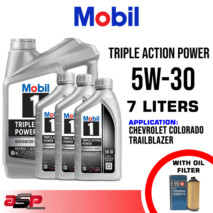 Mobil 1 Triple Action Power 5W‑30 Fully Synthetic 7 Liters for ...