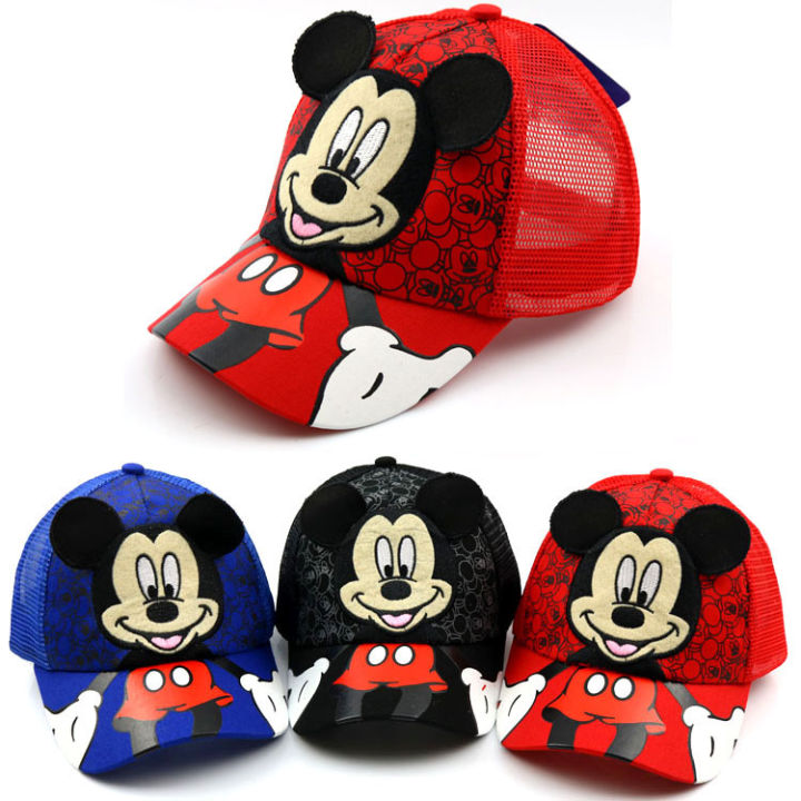 Childrens Cartoon Mickey Casual Baseball Cap Adjustable Breathable Hats ...