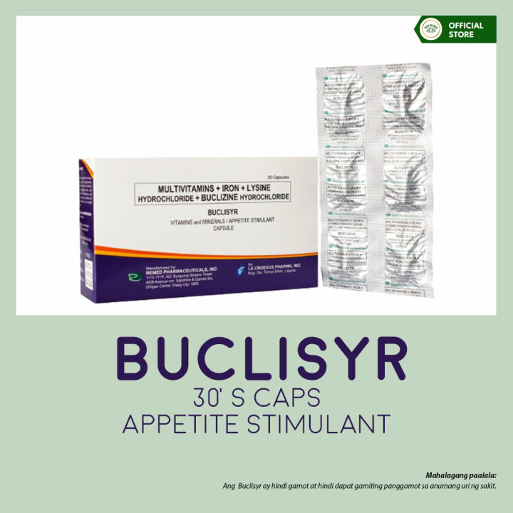 BUCLISYR CAPSULE APPETITE STIMULANT (30 CAPSULES) Multivitamins ...