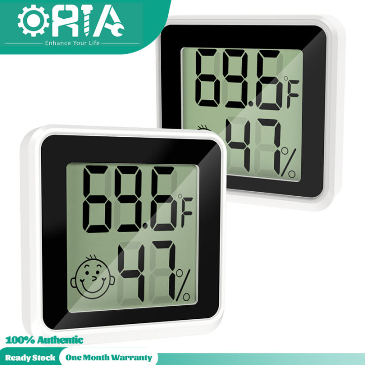 ORIA Indoor Hygrometer Thermometer 2 Pcs Temperature Humidity Gauge ...