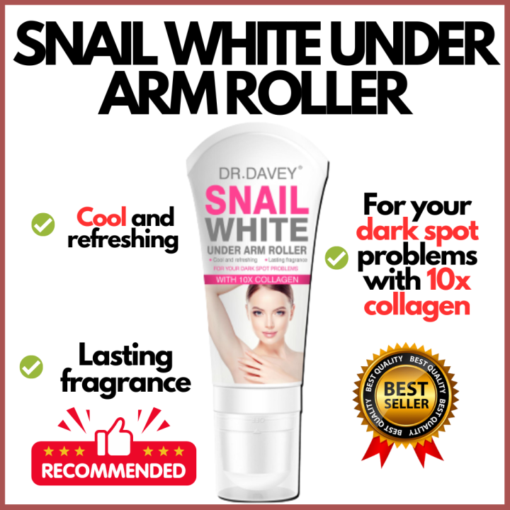 100% ORIGINAL DR.DAVEY snail white underarm roller with 10X Collagen Underarm deodorant For Your ...