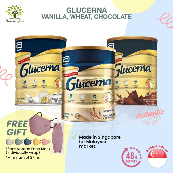 🇸🇬 Abbott Glucerna 800gr Vanilla / Glucerna Wheat / Glucerna Chocolate ...