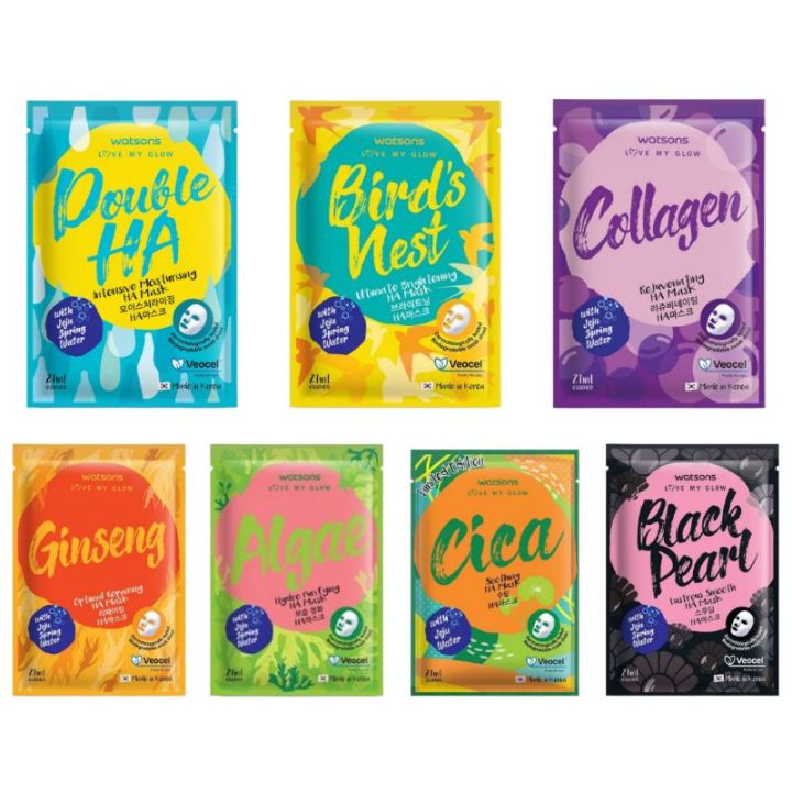 Watsons Love My Glow Moisturising/Birds Nest/Collagen/Cica Mask 1's ...