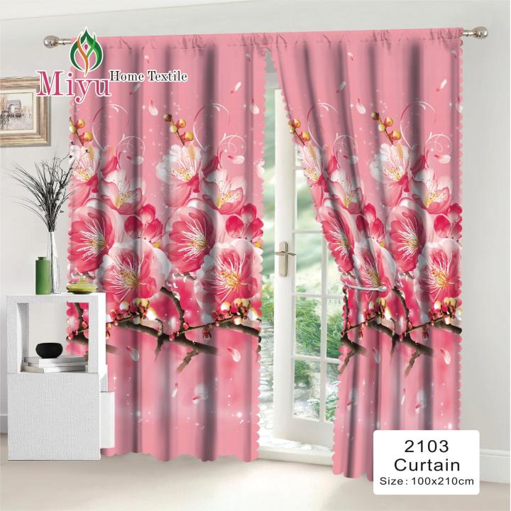 UISNMALL #Curtina-A100x210cm NewDesign Curtain For Window Door Room ...