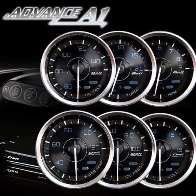 Defi Meter Voltage VOLT A1 Meter Gauge Advance RGB Color include Sensor ...