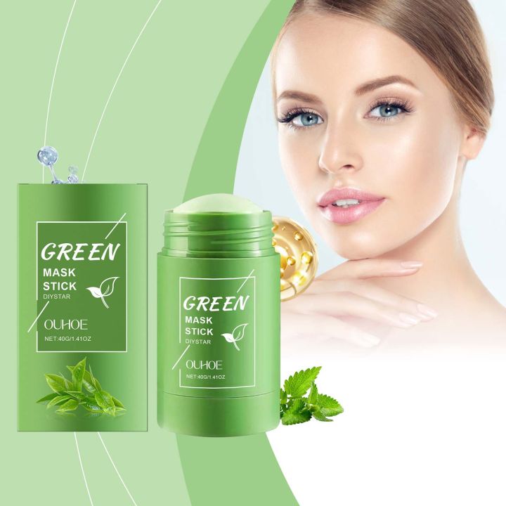 Ouhoe Remove Blackhead Mud Mask Green Tea Face Clean Stick Dispel ...