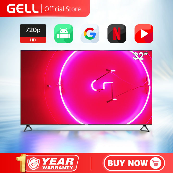 Gell 32/43/50 INCH Smart TV flat screen tv Android Netflix/Youtube smart led Frameless ultra ...