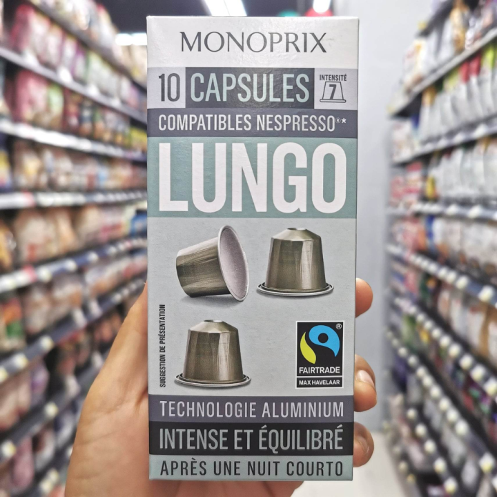 Monoprix Capsules Compatibles Nespresso Lungo โมโนพรีกซ์ คอมแพตทิเบิ้ล ...