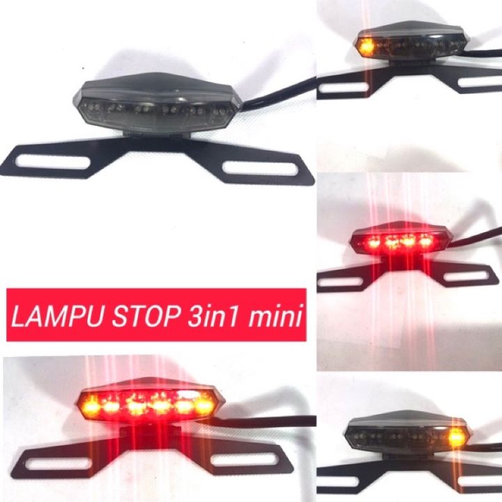 Promo Lampu stop 3 in 1 mini lampu belakang universal stop plus sen ...