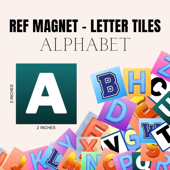 REF MAGNET | PHOTO TILES | LETTER TILES | ALPHABET DESIGN | SOLD PER ...