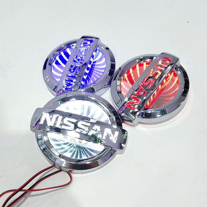 NISSAN Logo Car Emblems LED Light Badge Front Bumper Rear Bumper Logo ...