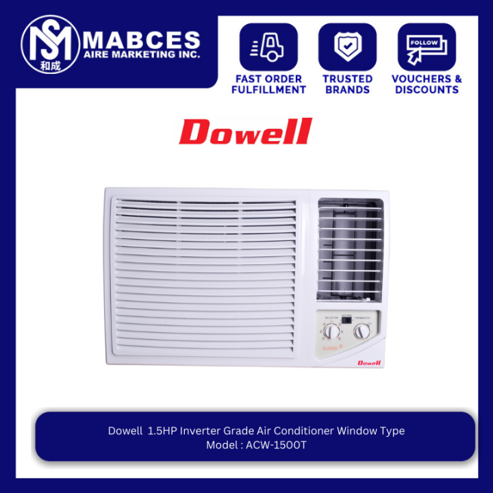 Dowell 1.5HP Inverter Grade Air Conditioner Window Type ACW-1500T ...